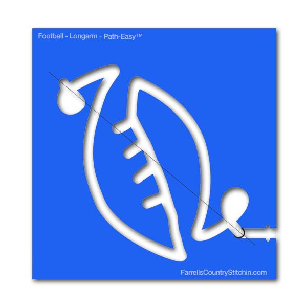 Football - Longarm w/Key - Path Easy™ - 1/2 Inch Path Width - 1/4 Inch ...